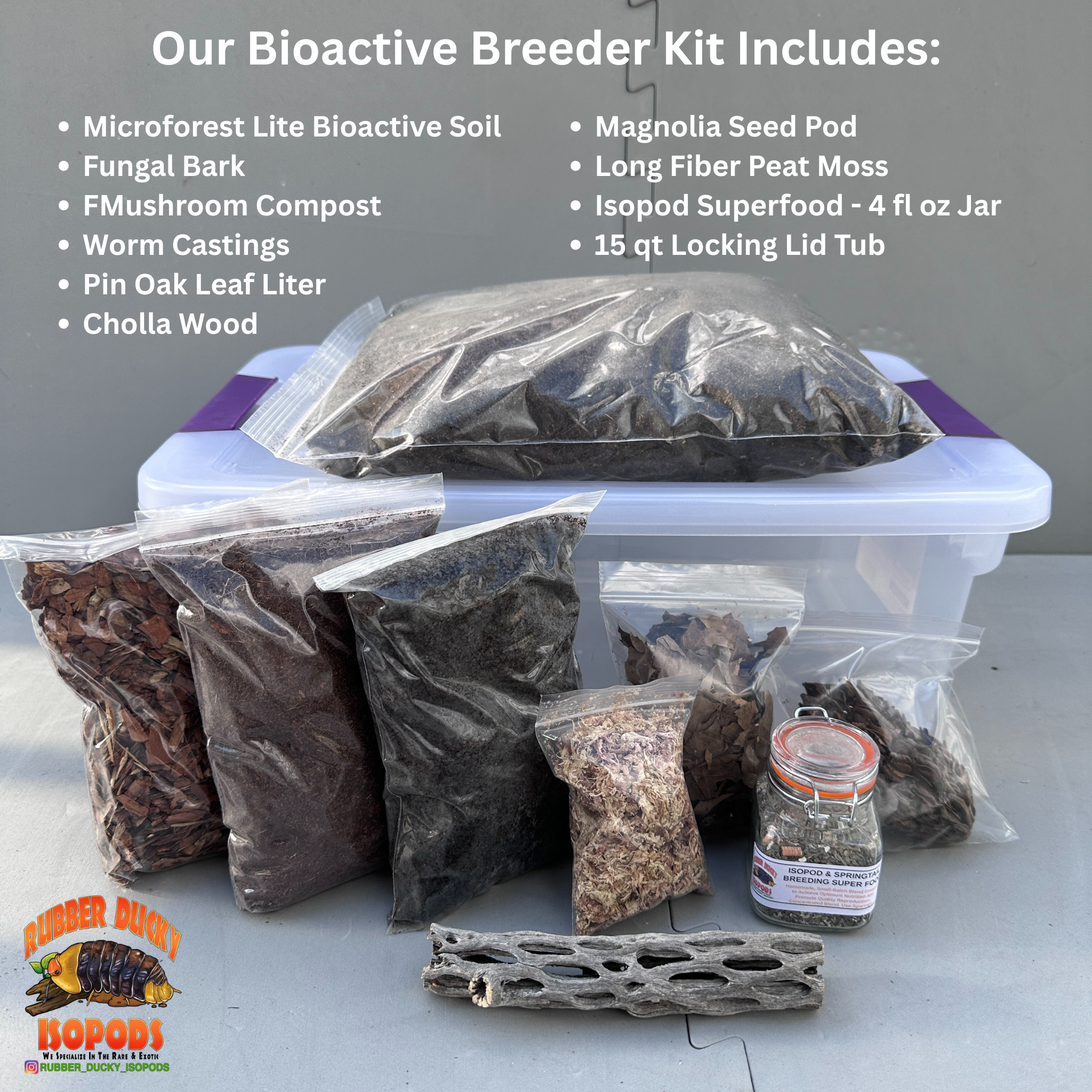 Bioactive Breeder Kit – Soil Setup for Isopod Colonies - FREE Shipping