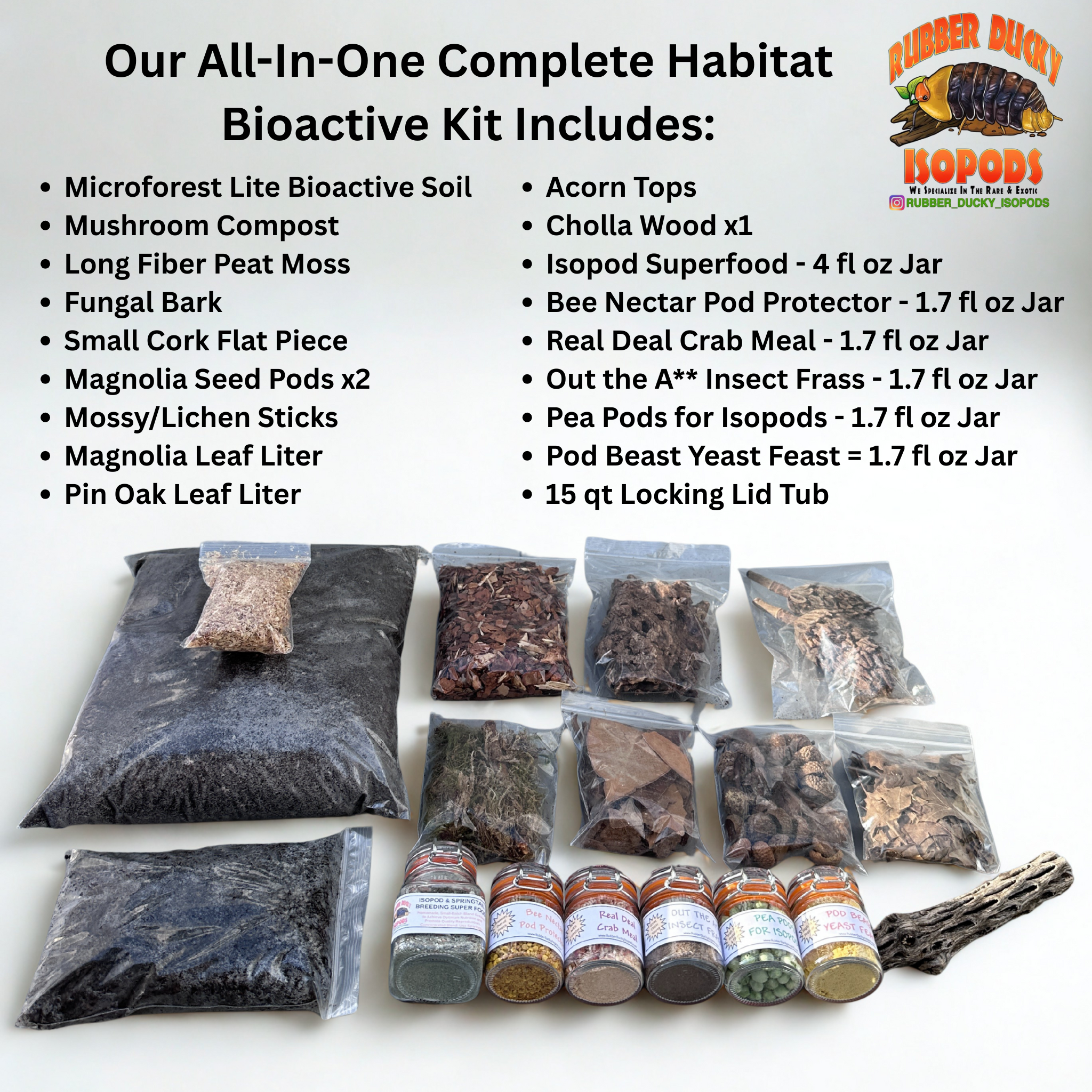 Bioactive Complete Habitat Kit – Isopod & Terrarium Top Tier Kit